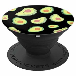 Avocado Muster Schwarz PopSockets mit austauschbarem PopGrip | CJ Grips ...