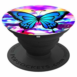 Blauer Schmetterling - Blue Butterfly PopSockets mit austauschbarem ...